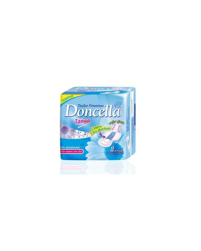 DONCELLA - Toallitas Femeninas Tanga x 8 Unidades