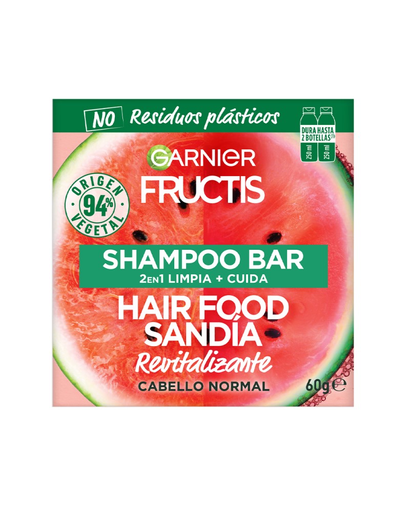 GARNIER FRUCTIS - Shampoo Sólido Hair Food Sandía x 60 gr