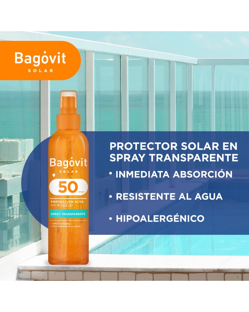 BAGOVIT - Protector Solar FPS50 Spray Transparente x 200 ml