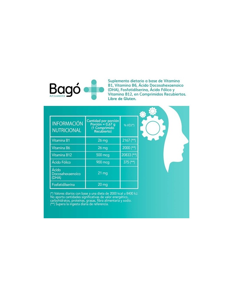 BAGÓ+ - Suplemento Vitamínico Activamente x 30 Comprimidos