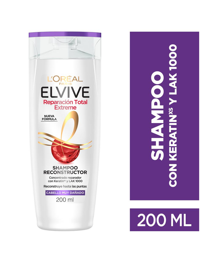 ELVIVE - Shampoo Reparación Total Extreme x 200 ml
